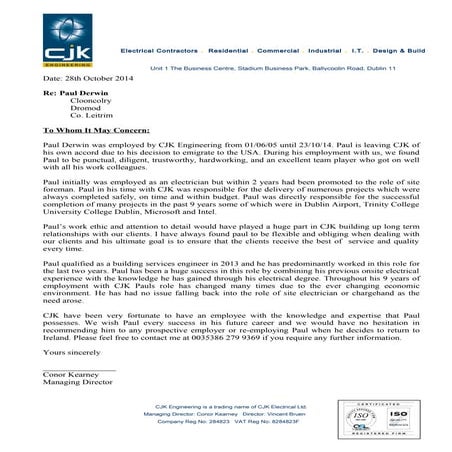 CJK Eng. Reference Letter | DOC