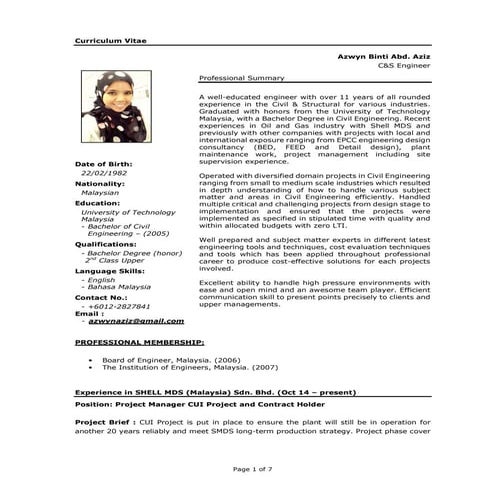 CV - Azwyn Abd Aziz | PDF