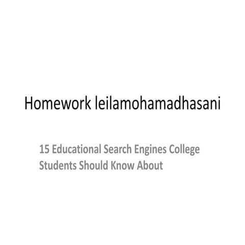 15 educational search engines college students should know | PPTX