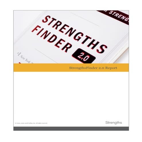 strengthsfinder report.PDF | Resume Writing and Advice | Job Search