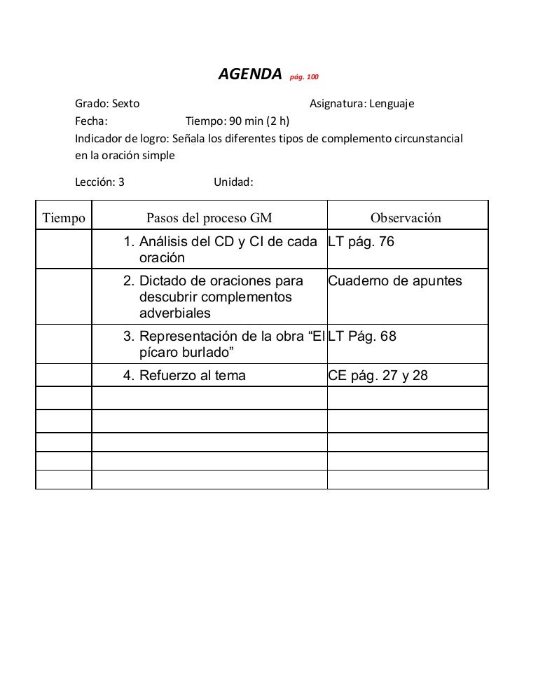 15 Ejemplo De Agenda