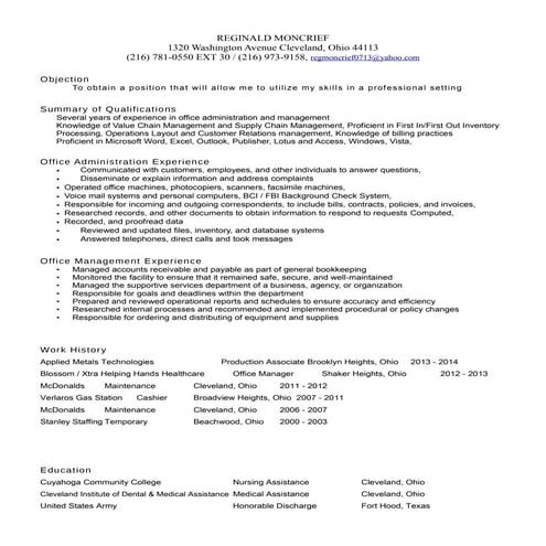 Office Resume 3 | DOC