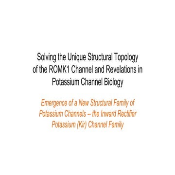 Solving Structural Topology of ROMK1 FINAL from 102313 | PDF