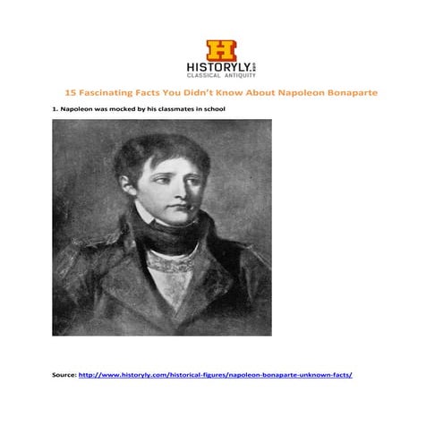 15 Facts You Didn't Know About Napoleon Bonaparte | PDF