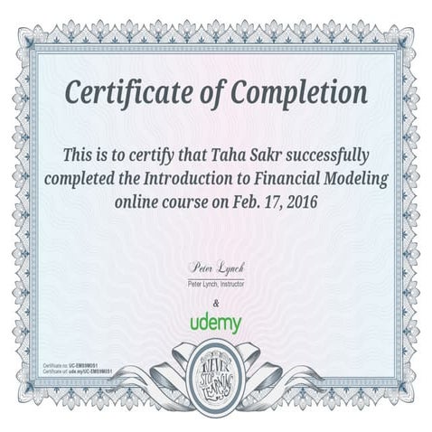 finanacial modeling certificate | PPT