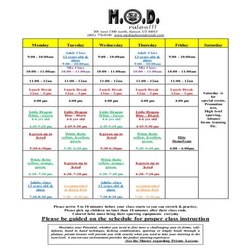 Cyclone Subs Schedule | PDF