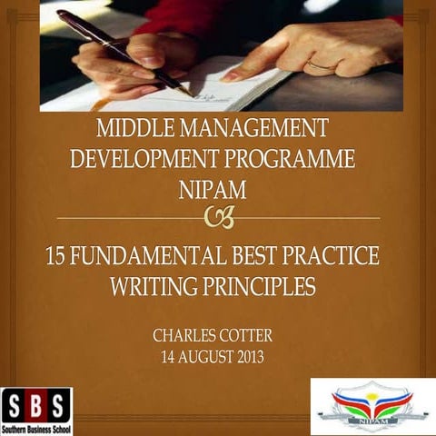 15 Fundamental Best Practice Writing Principles | PPTX