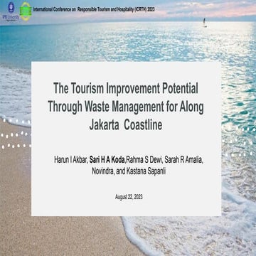 the tourism improvement potential through waste management for ...