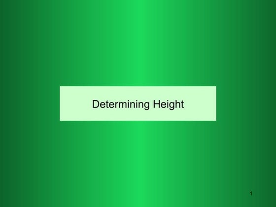 Tree height measurement methods | PPTX
