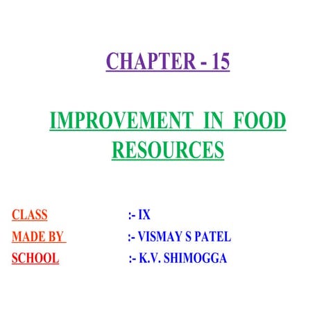 15improvementinfoodresources | PPT