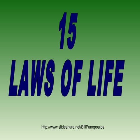 15 laws of life | PPT