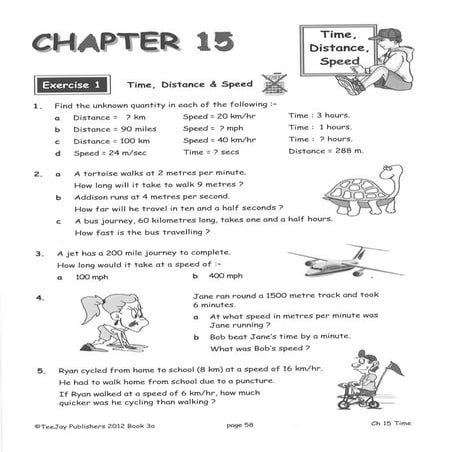 15 level 3a hw chapter 15 time,distance,speed | PDF | Physics | Science