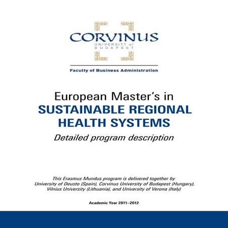 15 ma in sustainable regional health systems | PDF