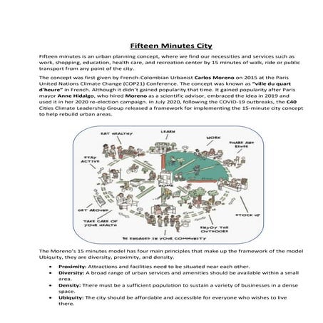 15-Minute City: A Completely New Horizon | DOCX