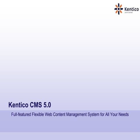 Kentico Cms Overview Ppt