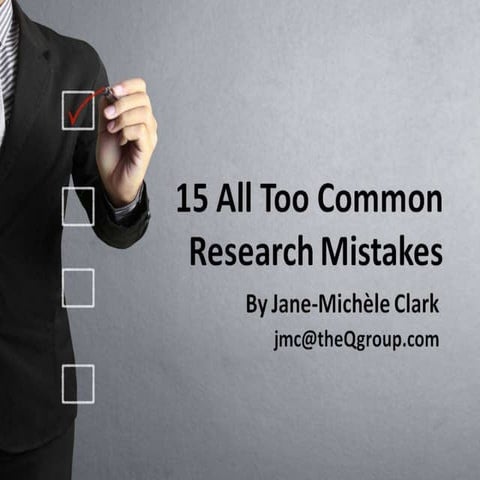 15 Common Research Mistakes | PPTX