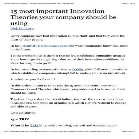 15 most important innovation theories your company should be using idea ...