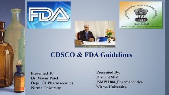 CDSCO- CENTRAL DRUG STANDARD CONTROL ORGANISATION | PPT