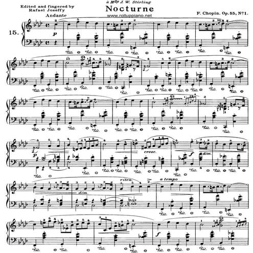 sheet music for piano free 15 nocturne op-55-no-1 | PDF
