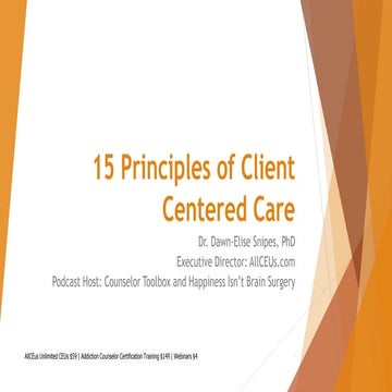 15 Principles of Client Centered Care | PPTX