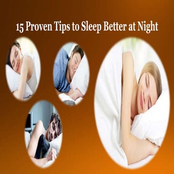 15 proven tips to sleep better at night | PPT