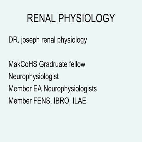 PCT- Renal physiology | PDF