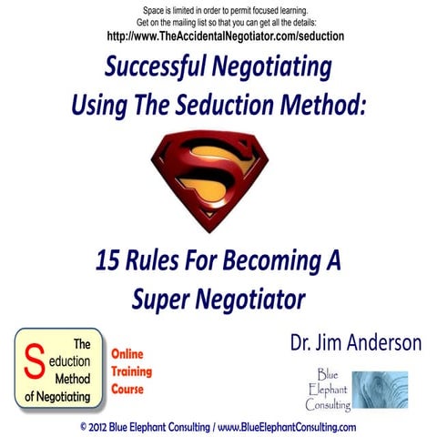 Successful Negotiating: 15 Rules For Becoming A Super Negotiator | PPTX