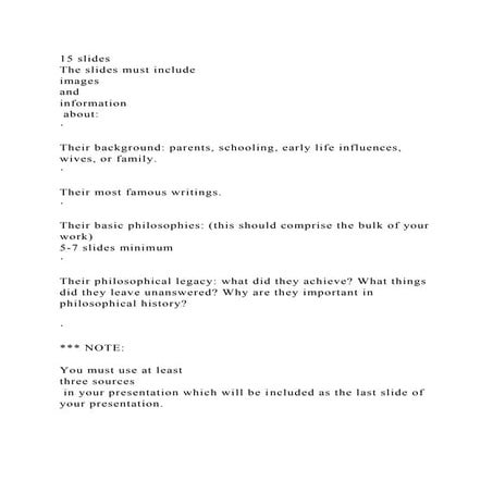 15 slidesThe slides must include images and information ab.docx