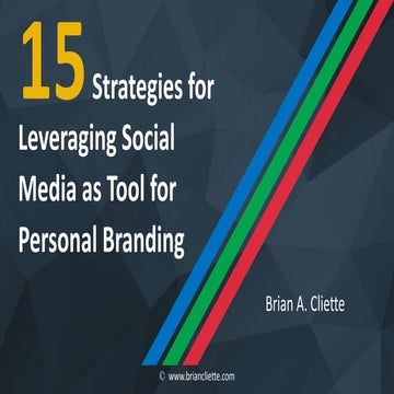 15 strategies for Leveraging Social Media As a Tool for Personal ...