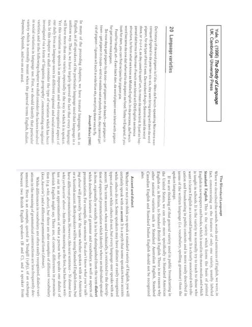 Language varieties | DOC