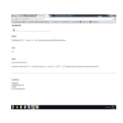 15th apmo 2003 problem 1 | PPT