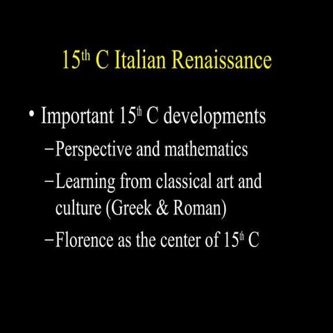 15th c italian_renaissance | PPT