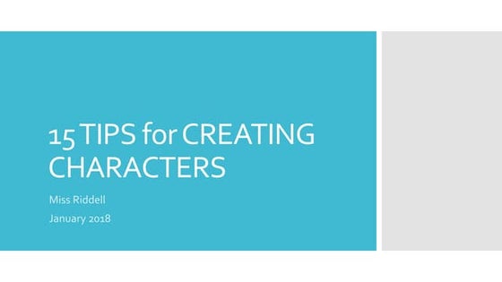 Characters and Characterization PowerPoint Presentation | PPT