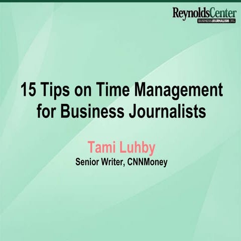 Time-management tips for journalists - Linda Austin - Illinois ...