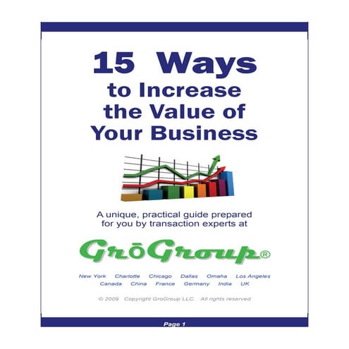 15 Ways to Increase Value | PDF