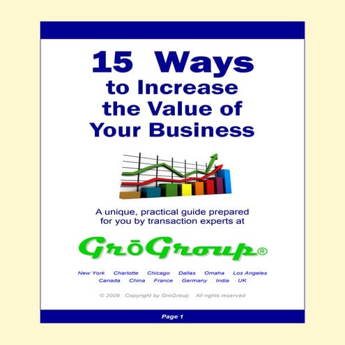 15 Ways To Grow Value | PDF