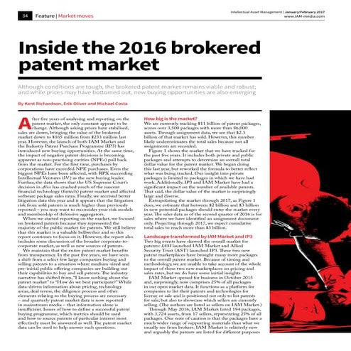 Inside the 2016 Brokered Patent Market | PDF
