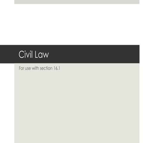 Criminal & Civil Law (16.1&2) | PPTX