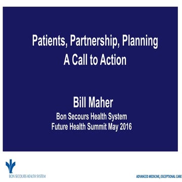 Bill Maher, CEO, Bon Secours Health System | PPTX