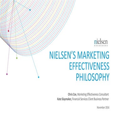 Nielsen's Marketing Effectiveness Philosophy; utilising innovative ...