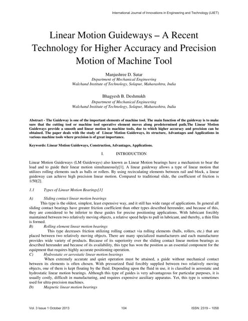 Antifriction guideways, feed drives, spindles | PPTX