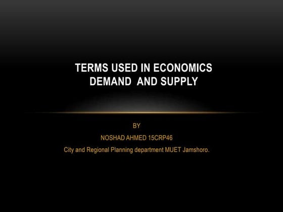 Application of Demand and Supply | PPTX