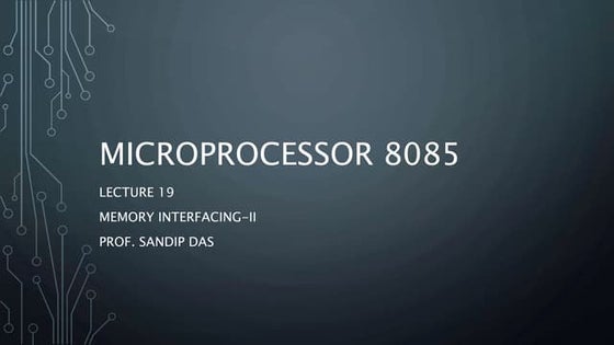 Interfacing memory with 8086 microprocessor | PPTX | Data Storage and Warehousing | Computing