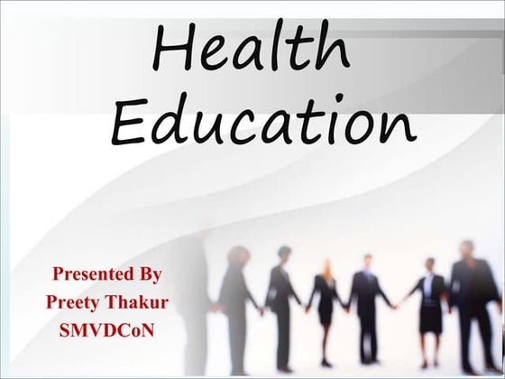 PRINCIPLES OF HEALTH PROMOTION AND HEALTH EDUCATION.pptx | Healthy Living