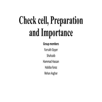 Check cell, Preparation and Importance.pptx