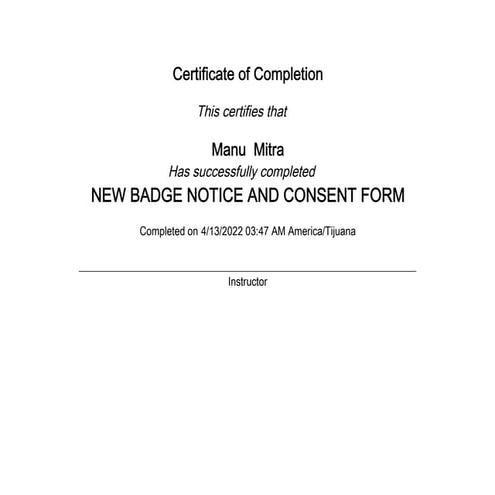 16. New Badge Notice and Consent | PPT