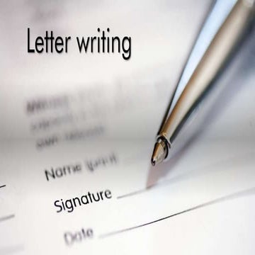 16. Letter writing | PPT