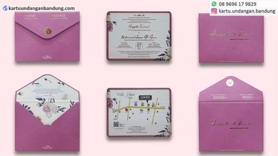 Kartu Undangan Softcover + Amplop Soft Pink Peanut Flower | PPT