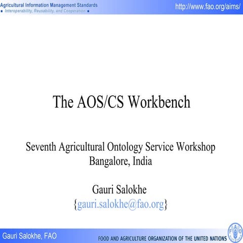 The AOS/CS Workbench | PPT
