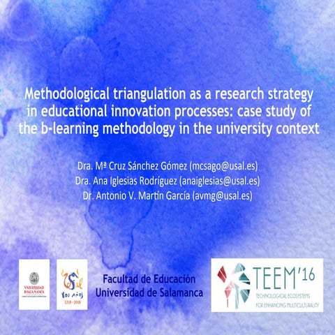Methodological triangulation as a research strategy in educational innovation processes: case ...